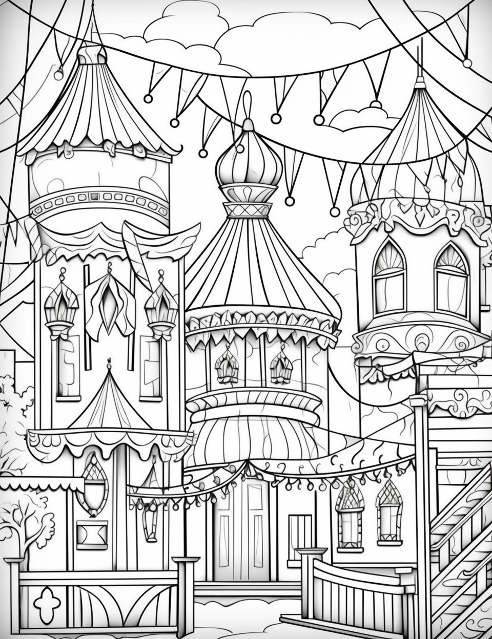 Color Craftables | Coloring Pages | Carnival & Circus - Attractions ...