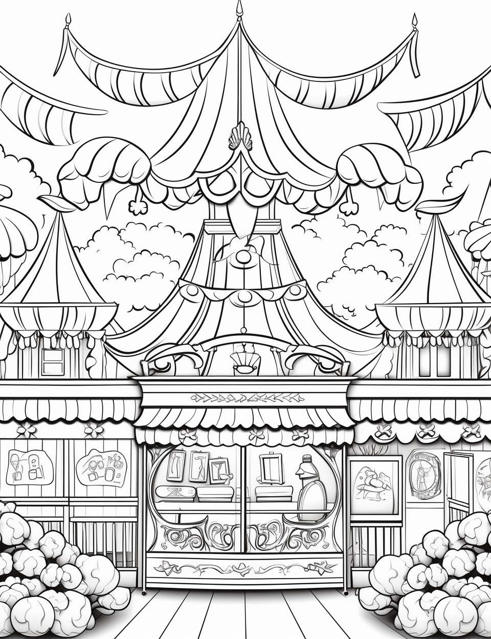 Color Craftables | Coloring Pages | Carnival & Circus - Attractions ...