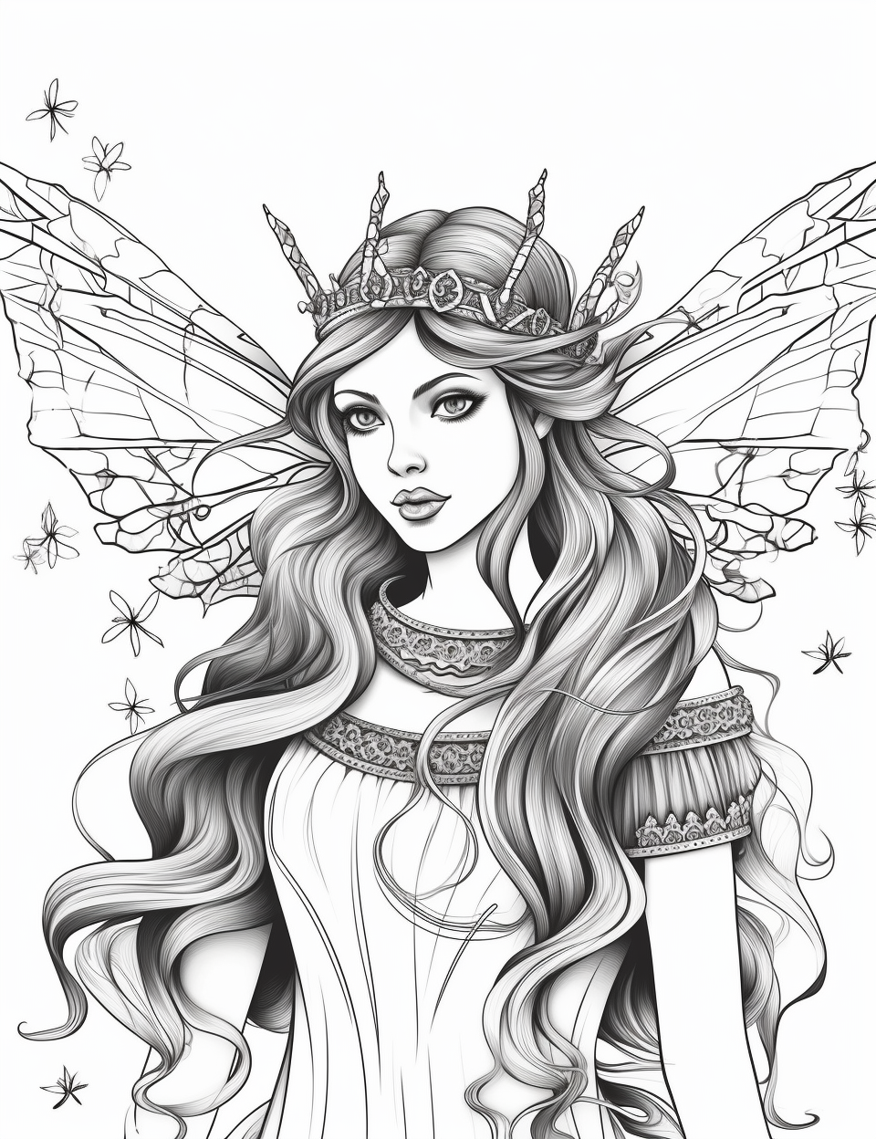 Color Craftables | Coloring Pages | Mythical Creatures - Fairy - Snow Fairy