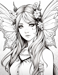 Color Craftables | Coloring Pages | Mythical Creatures - Fairy - Snow Fairy