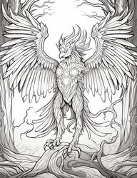 Color Craftables | Coloring Pages | Mythical Creatures - Phoenix