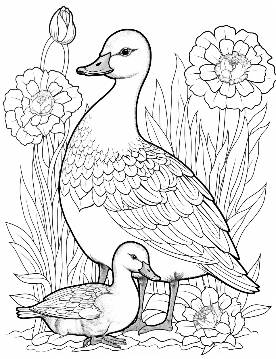 Color Craftables | Coloring Pages | Animal - Domestic - Ducks
