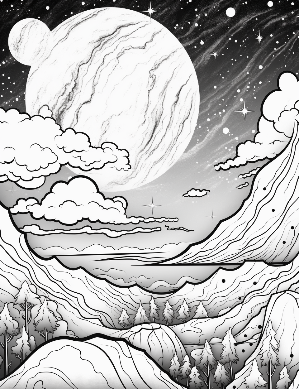 Color Craftables | Coloring Pages | Nature - Sky & Space - Day Sky