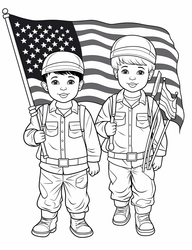 Color Craftables | Coloring Pages | Holiday - 4th of July - Soldiers