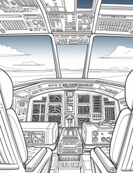 Color Craftables | Coloring Pages | Aviation - Aviation Elements - Cockpits