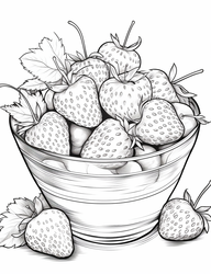 Color Craftables | Coloring Pages | Food & Beverage - Fruits - Strawberries