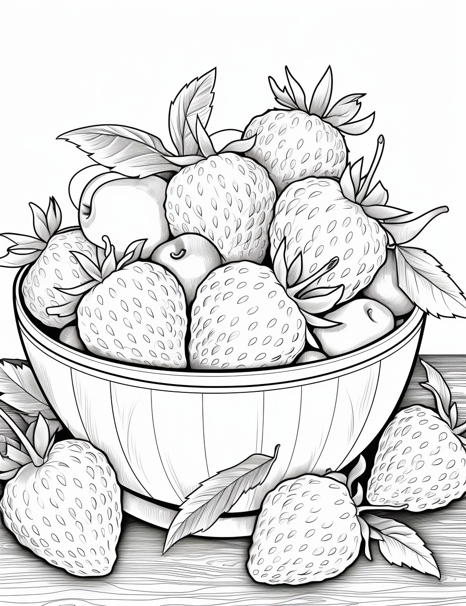 Color Craftables | Coloring Pages | Food & Beverage - Fruits - Strawberries