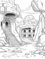 Color Craftables | Coloring Pages | Prehistoric & Cavemen - Landscapes ...