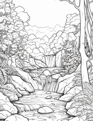 Color Craftables | Coloring Pages | Nature - Water Bodies - Stream