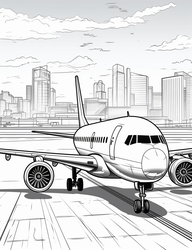 Color Craftables | Coloring Pages | Vehicles - Modern - Commercial Airplane