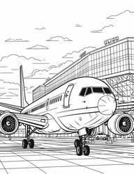 Color Craftables | Coloring Pages | Vehicles - Modern - Commercial Airplane