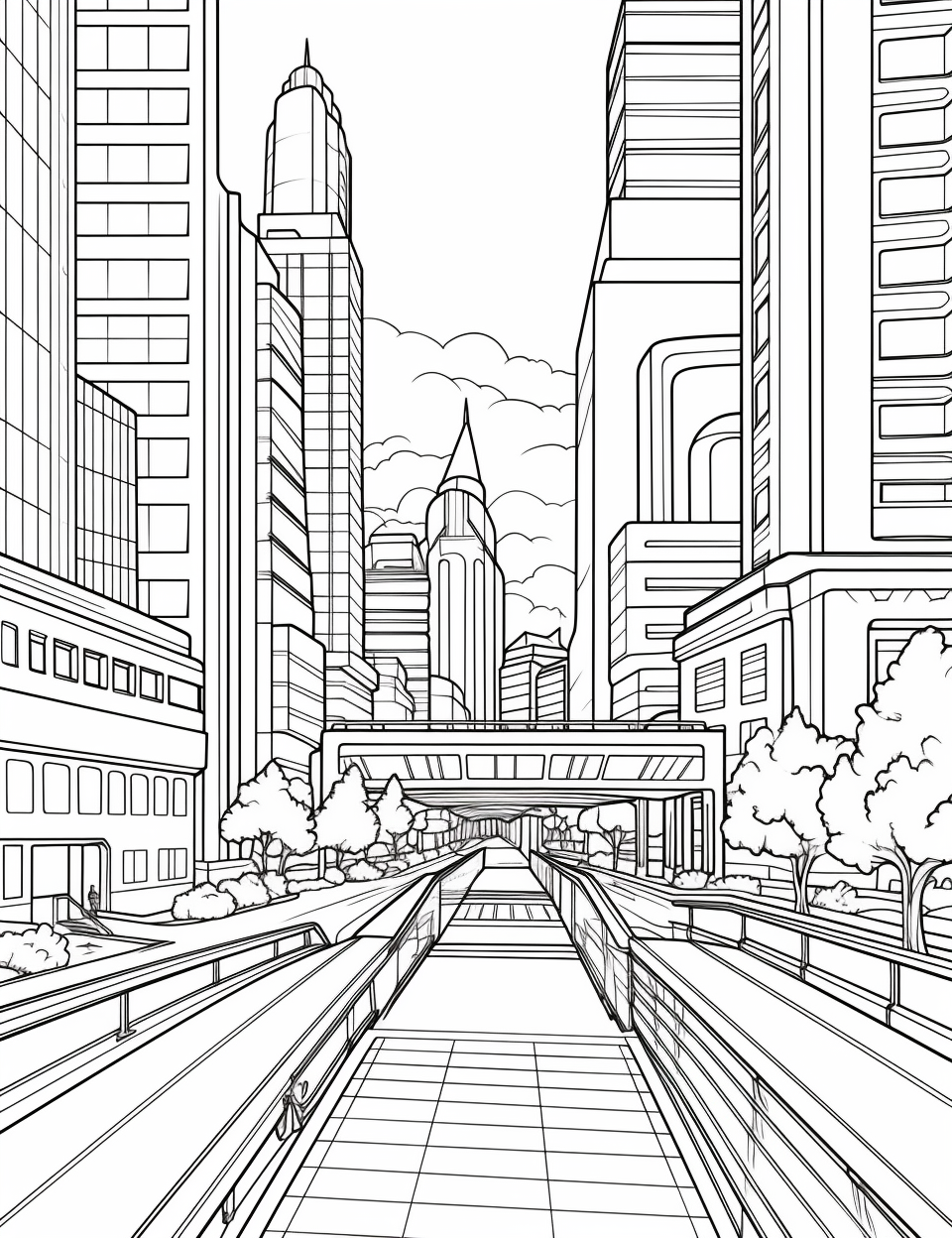 Color Craftables | Coloring Pages | Buildings & Architecture - Modern