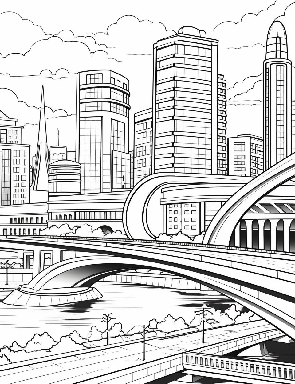 Color Craftables | Coloring Pages | Buildings & Architecture - Modern