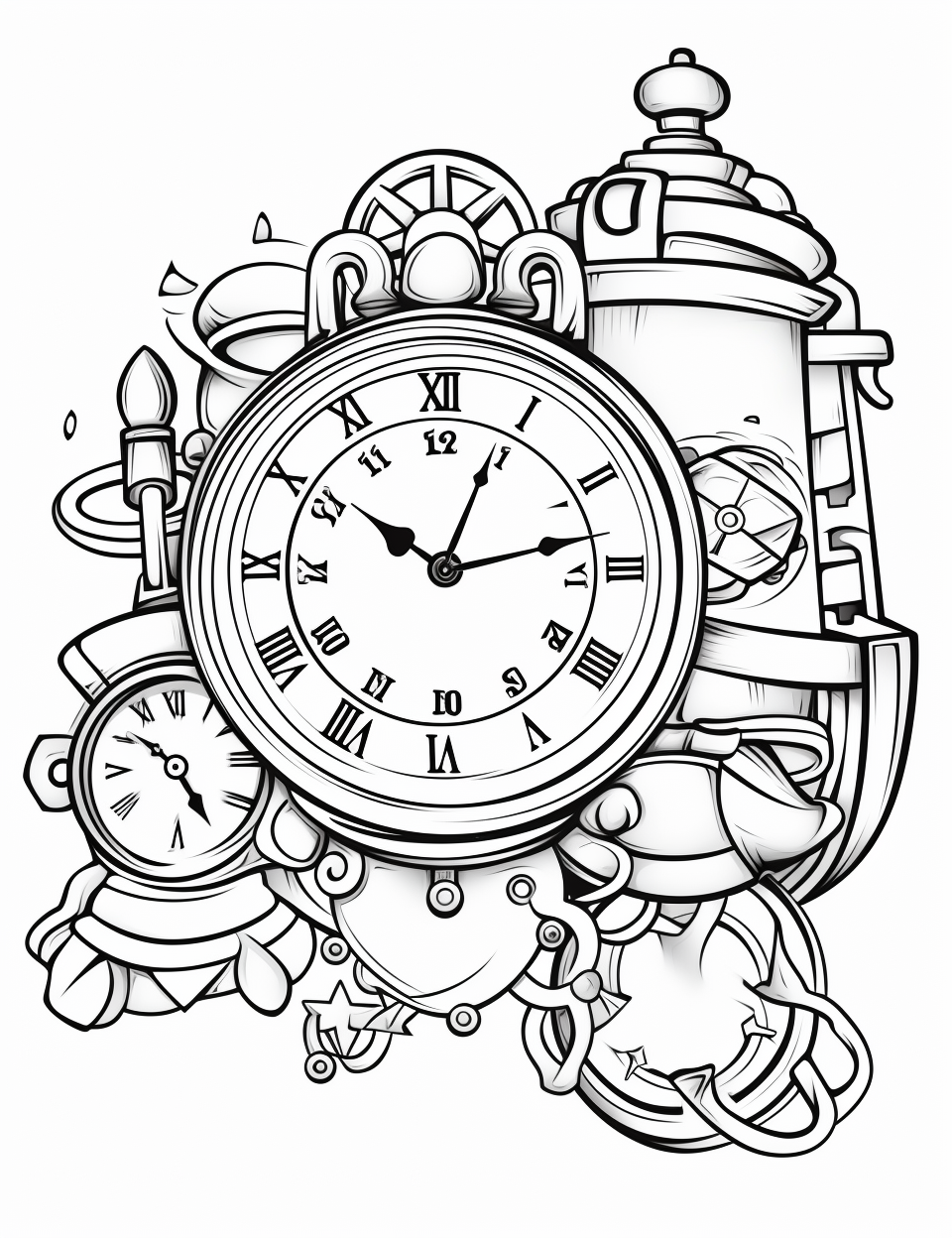 Color Craftables | Coloring Pages | Objects - Everday Items - Watches
