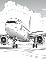 Color Craftables | Coloring Pages | Vehicles - Modern - Commercial Airplane