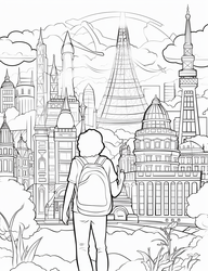 Color Craftables | Coloring Pages | People - Adults - Traveling the World