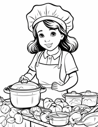 Color Craftables | Coloring Pages | Food & Beverage - Cooking Scenes ...