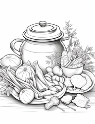 Color Craftables | Coloring Pages | Food & Beverage - Cooking Scenes ...