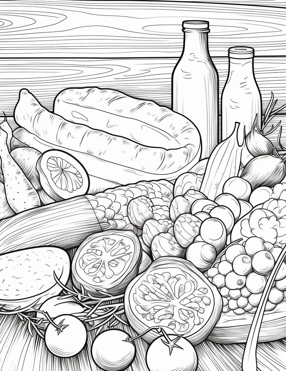 Color Craftables | Coloring Pages | Food & Beverage - Meals