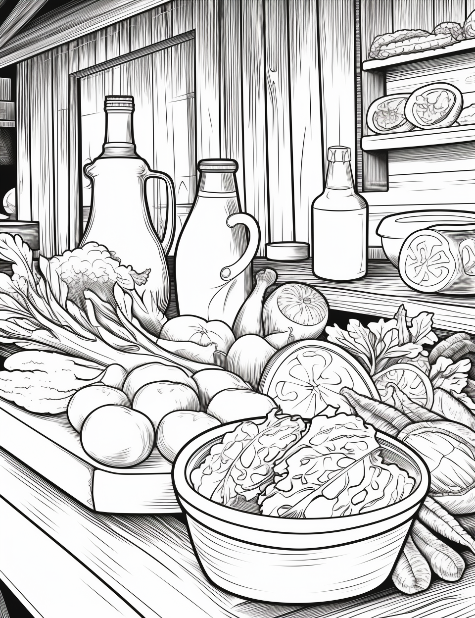 Color Craftables | Coloring Pages | Food & Beverage - Meals