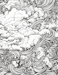 Color Craftables | Coloring Pages | Nature - Weather Phenomena - Hurricanes