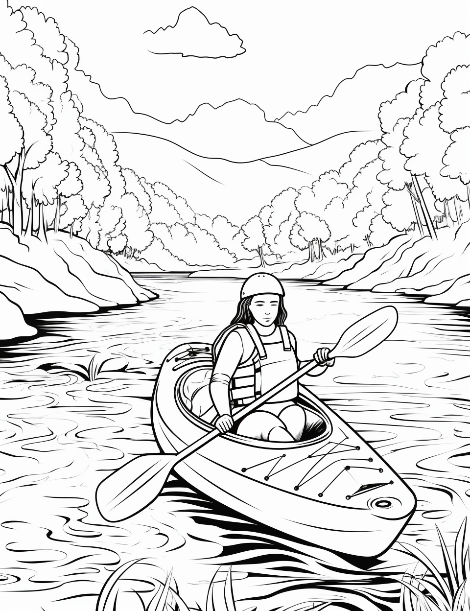 Color Craftables | Coloring Pages | Kayaking Coloring Pages