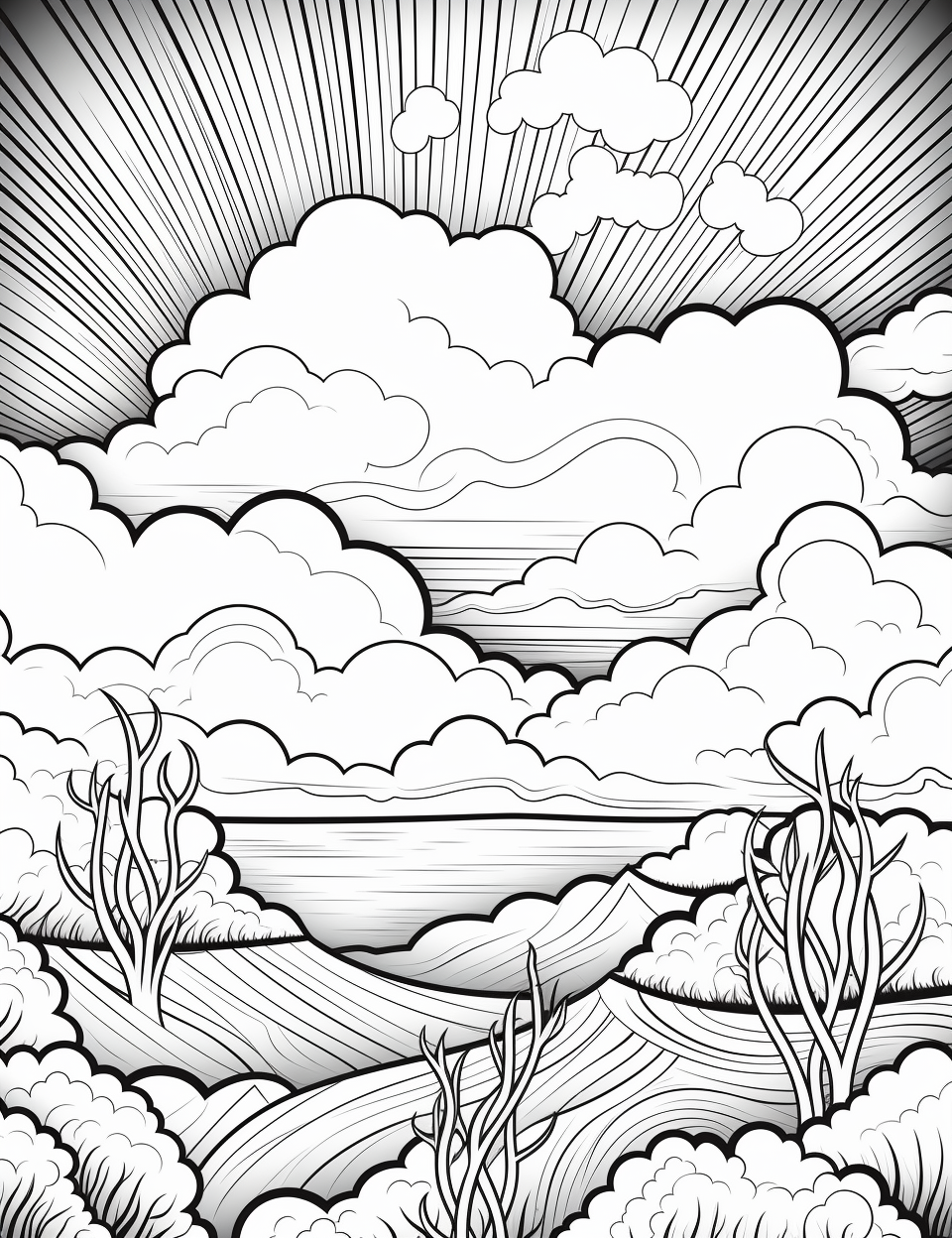 Color Craftables | Coloring Pages | Nature - Weather Phenomena - Tornadoes