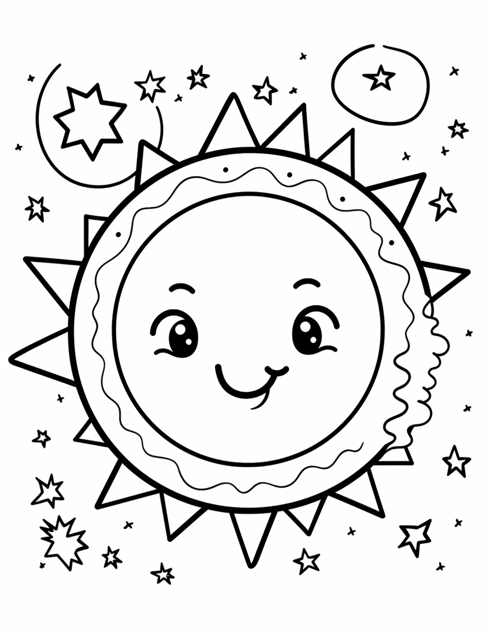 Color Craftables | Coloring Pages | Nature - Celestial Bodies - Sun
