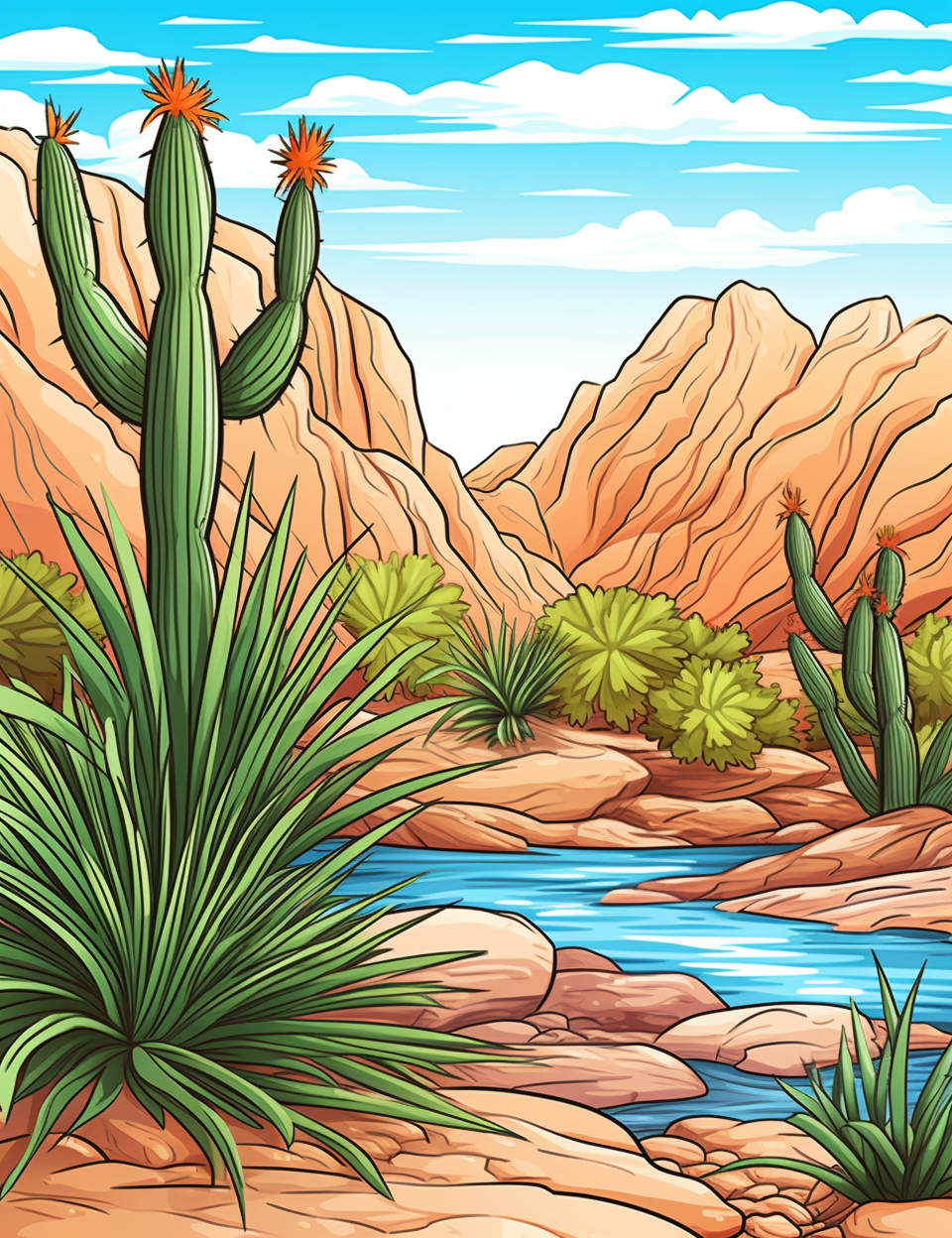 Color Craftables | Coloring Pages | Nature - Deserts
