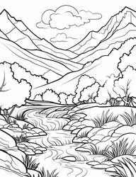 Color Craftables | Coloring Pages | Nature - Landscapes - Valley