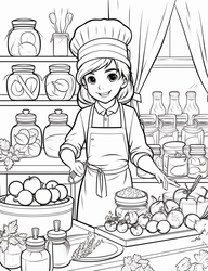 Color Craftables | Coloring Pages | Food & Beverage - Cooking Scenes ...