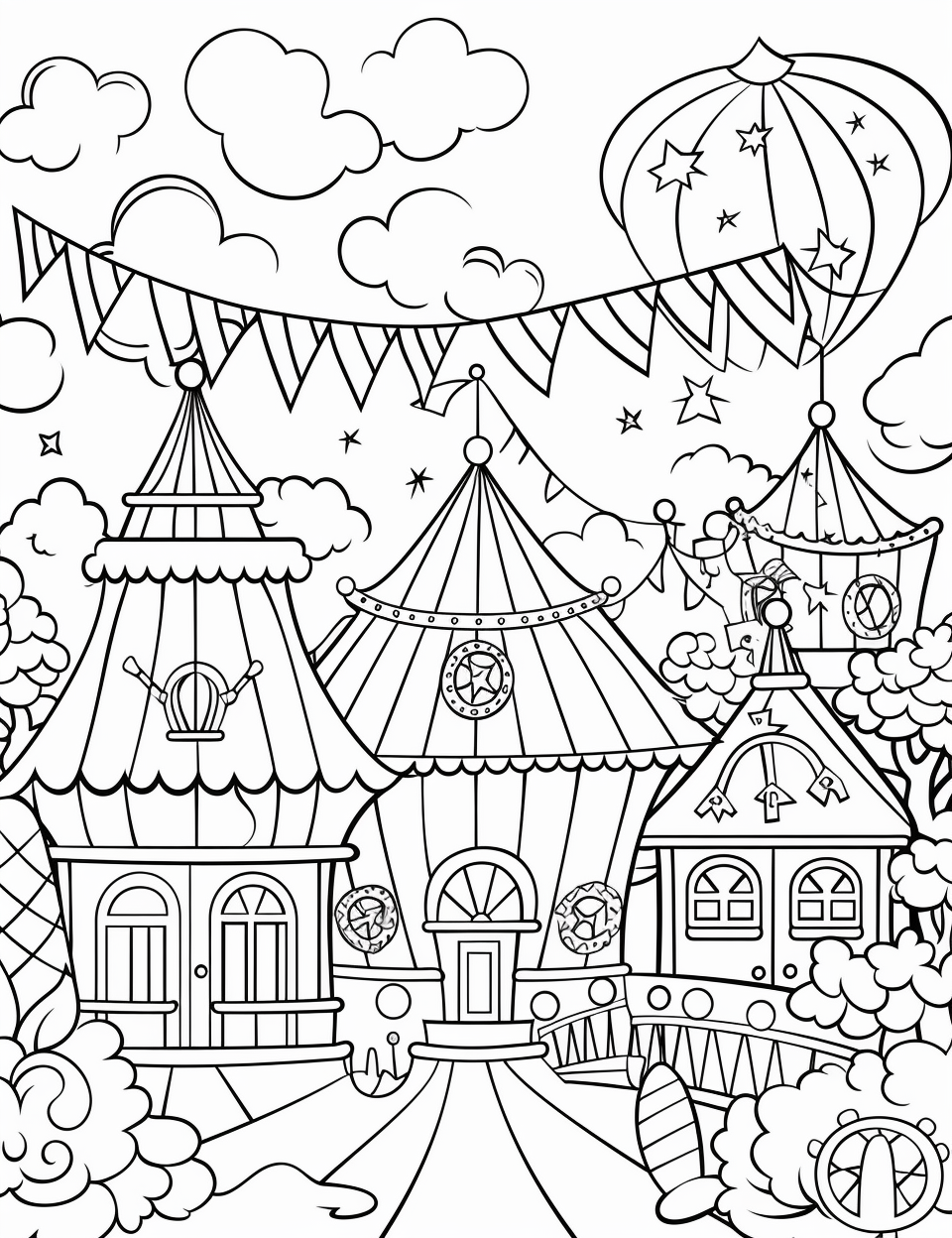 Color Craftables | Coloring Pages | Carnival & Circus - Attractions ...
