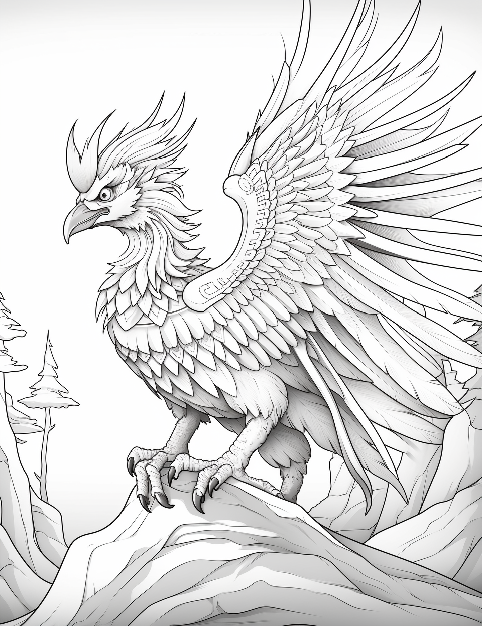 Color Craftables | Coloring Pages | Mythical Creatures - Phoenix
