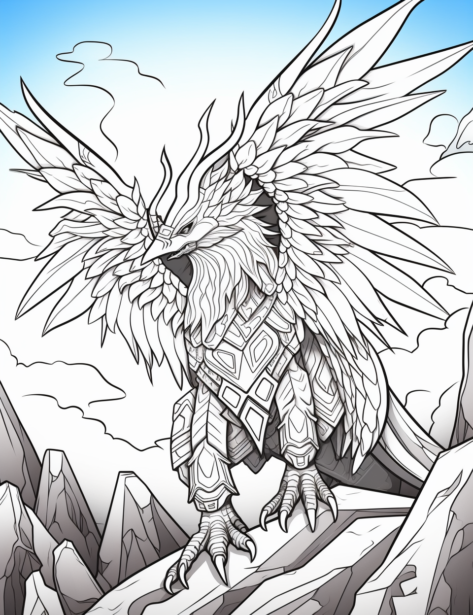 Color Craftables | Coloring Pages | Mythical Creatures - Phoenix