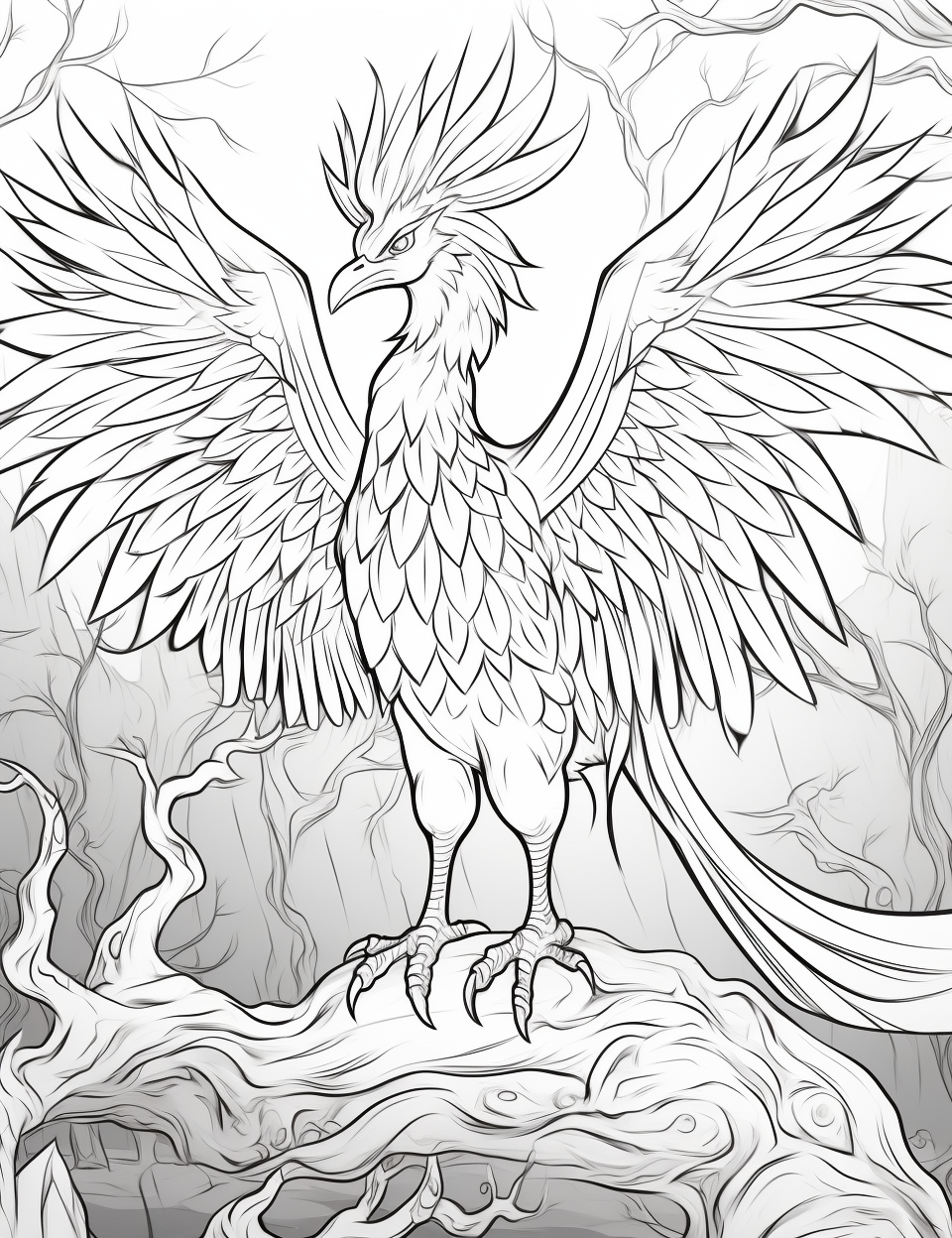 Color Craftables | Coloring Pages | Mythical Creatures - Phoenix