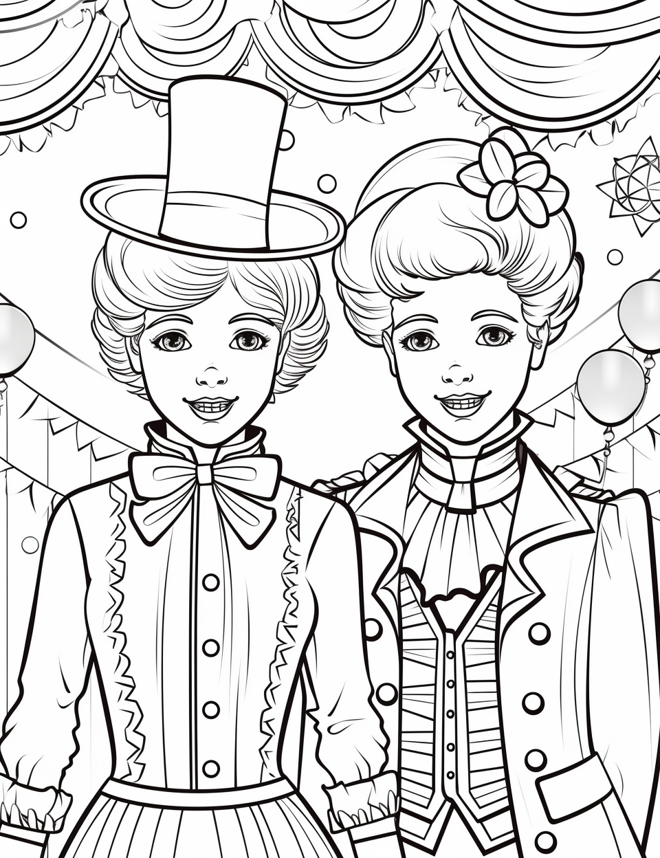 Color Craftables | Coloring Pages | Carnival & Circus - Performers