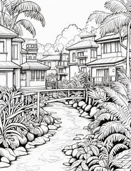 Color Craftables | Coloring Pages | Nature - Cityspace - Resort Towns