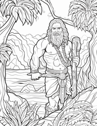 Color Craftables | Coloring Pages | Prehistoric & Cavemen - Lanscapes
