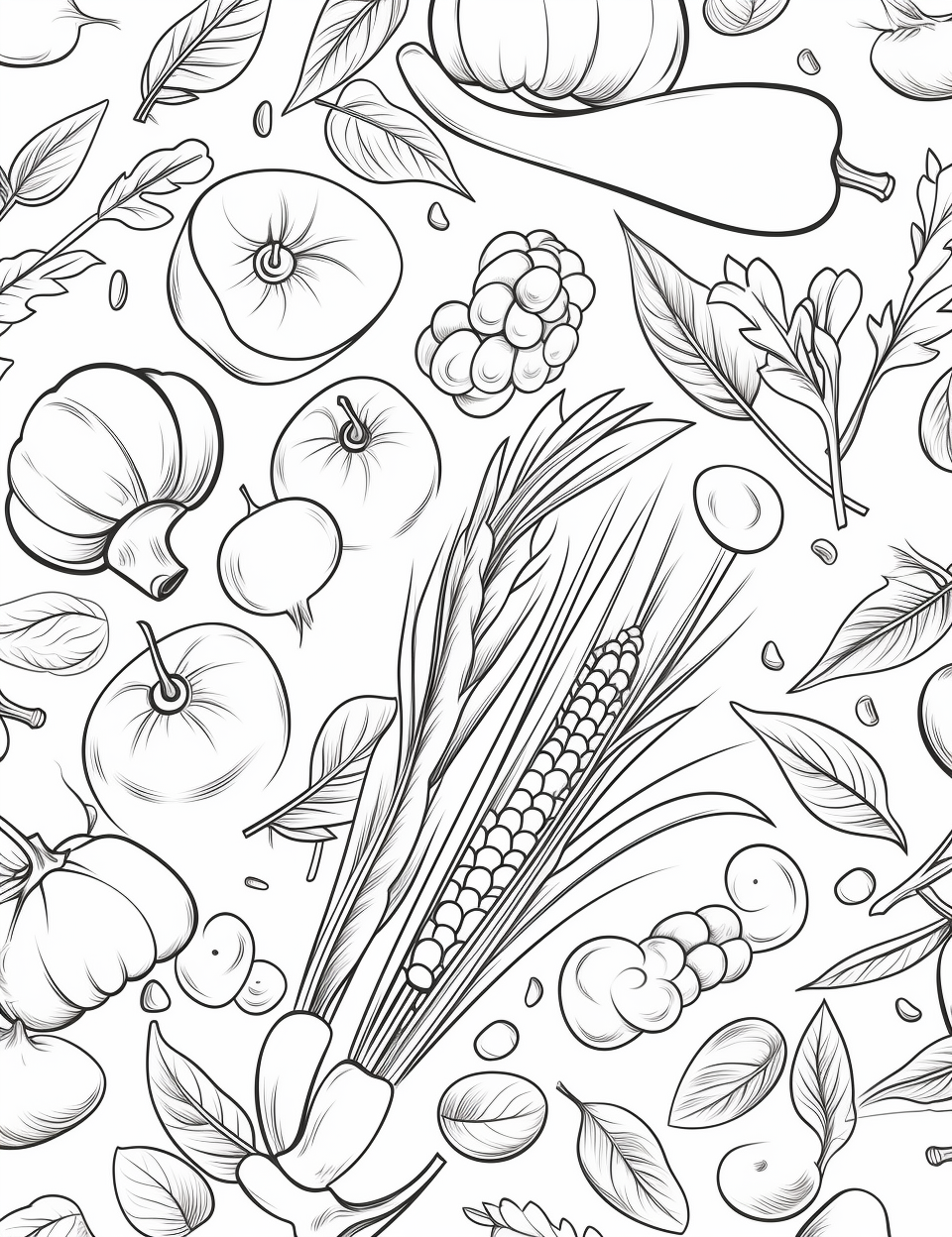 Color Craftables | Coloring Pages | Food & Beverage - Vegetables - Spinach
