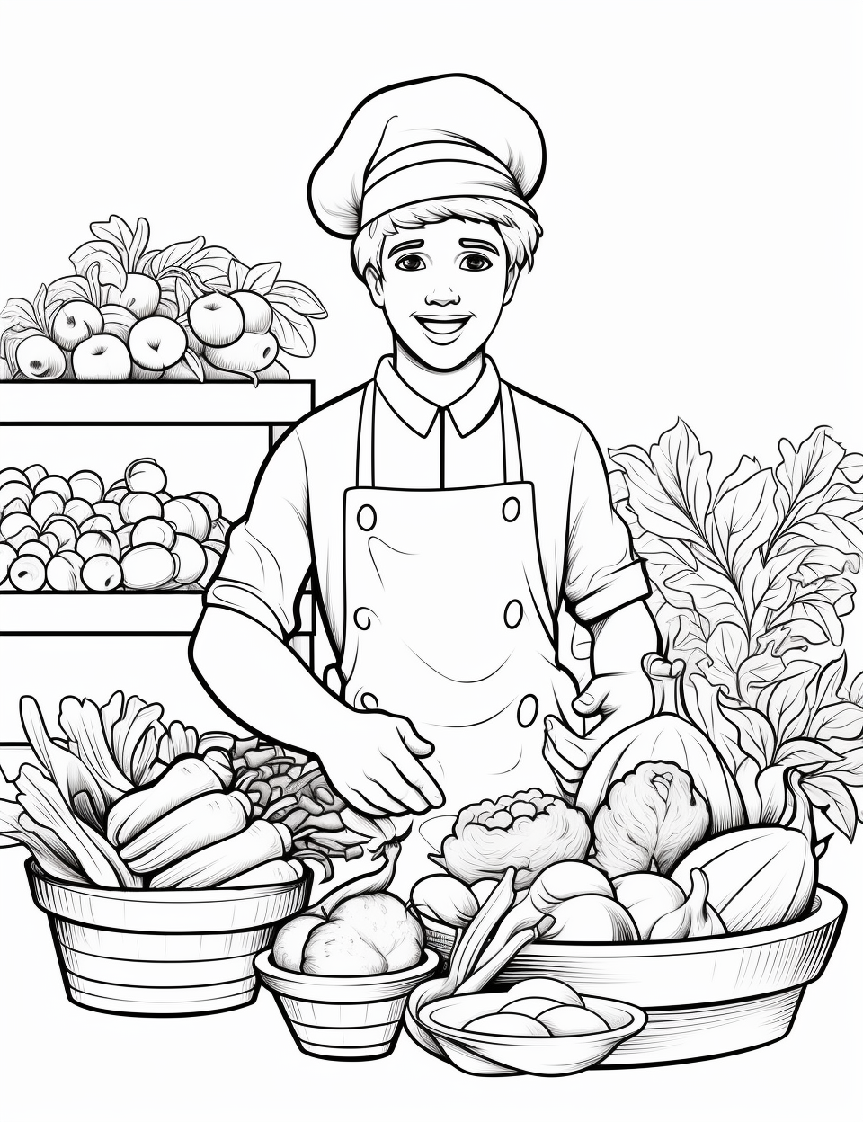 Color Craftables | Coloring Pages | Food & Beverage - Cooking Scenes ...