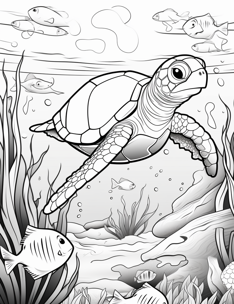Color Craftables | Coloring Pages | Animal - Aquatic - Turtles