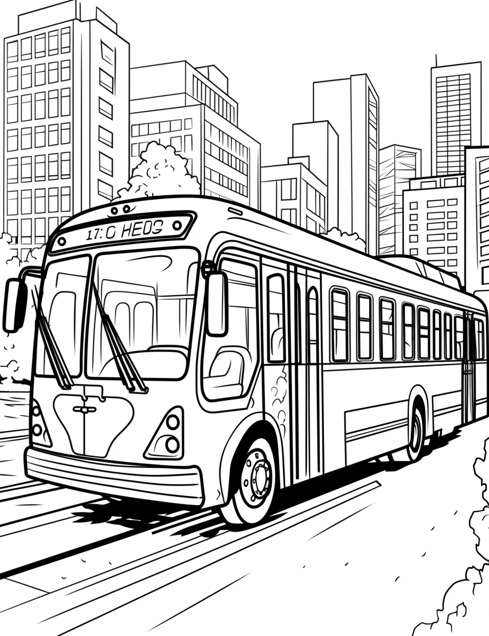Color Craftables | Coloring Pages | Vehicles - Modern - City Bus