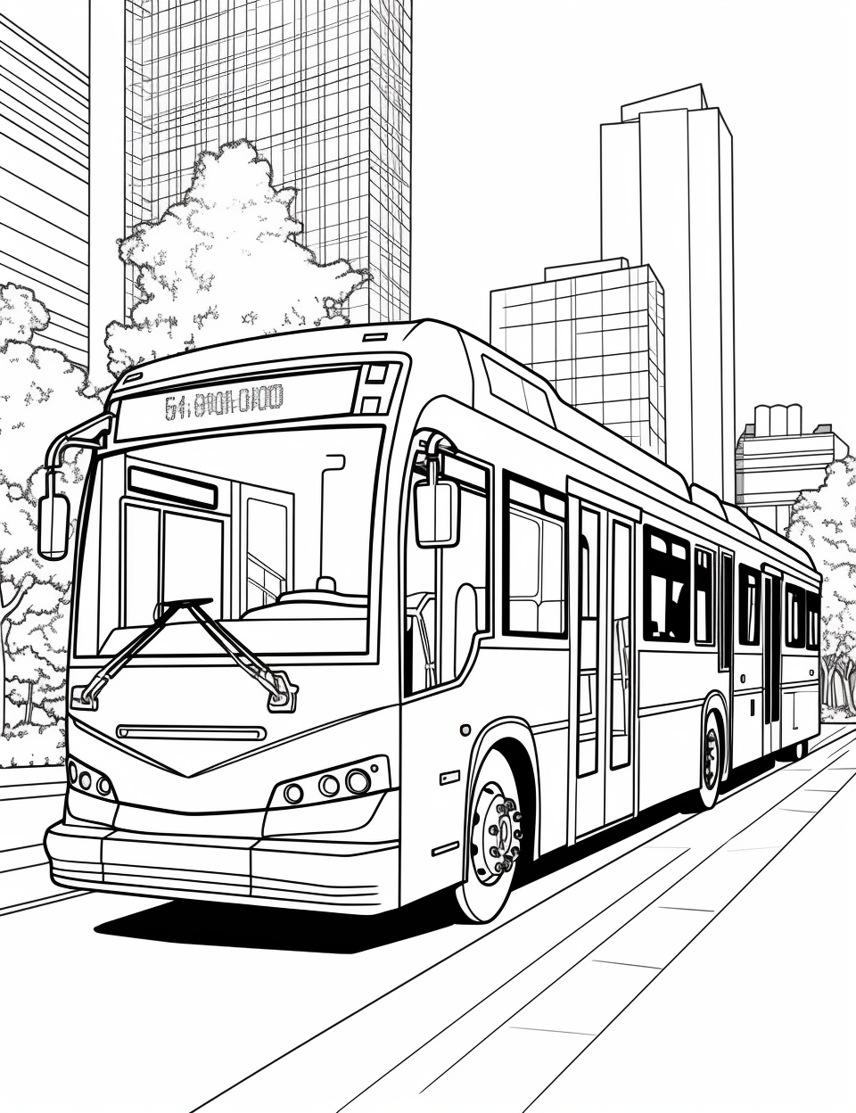 Color Craftables | Coloring Pages | Vehicles - Modern - City Bus