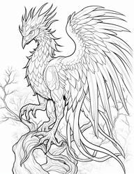 Color Craftables | Coloring Pages | Mythical Creatures - Phoenix