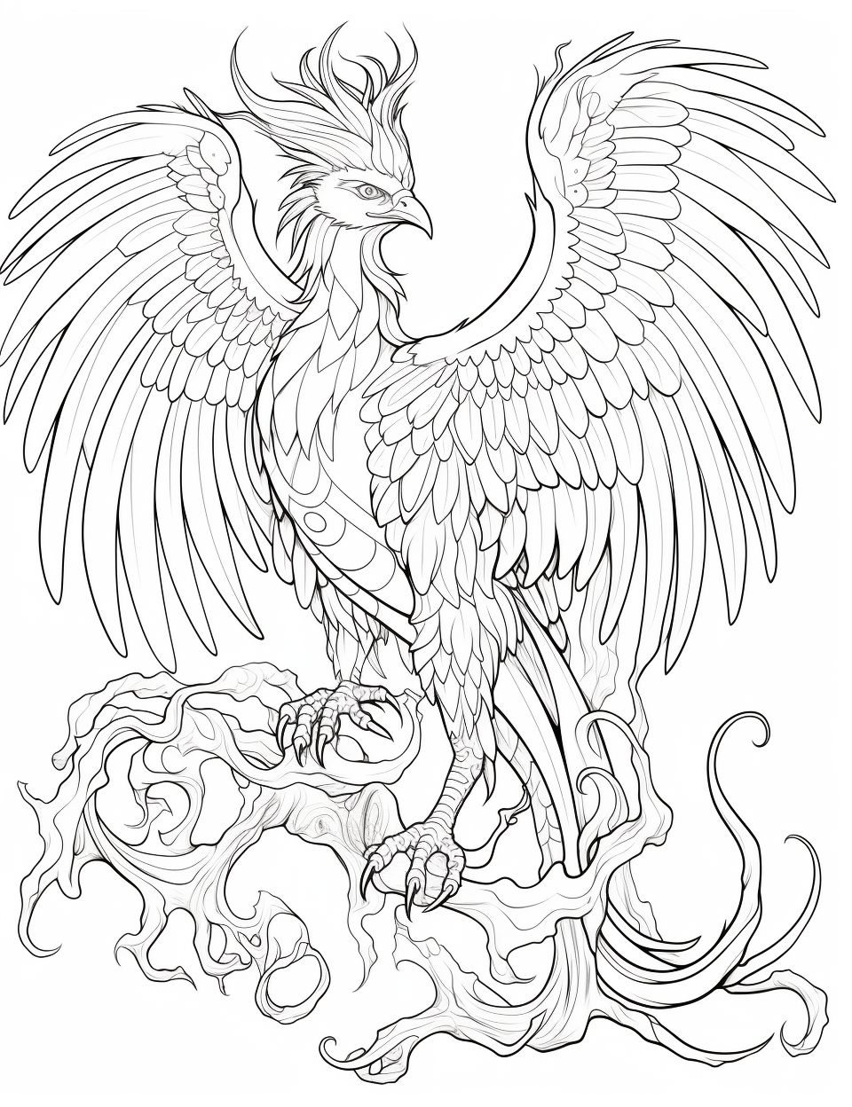 Color Craftables | Coloring Pages | Mythical Creatures - Phoenix - Ice ...