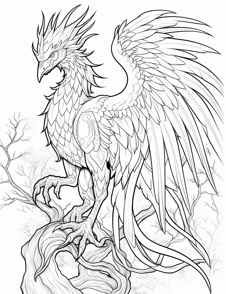 Color Craftables | Coloring Pages | Mythical Creatures - Phoenix - Ice ...