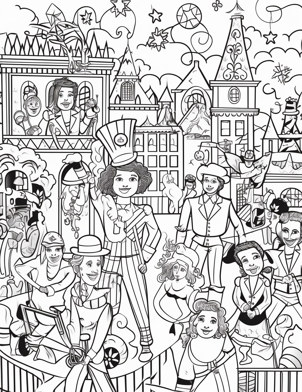 Color Craftables | Coloring Pages | Carnival & Circus - Performers ...