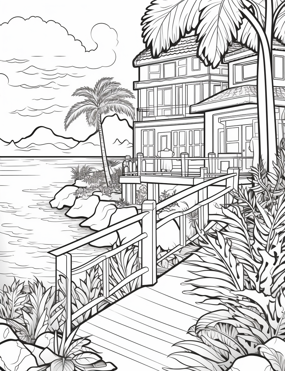 Color Craftables | Coloring Pages | Nature - Cityspace - Resort Towns