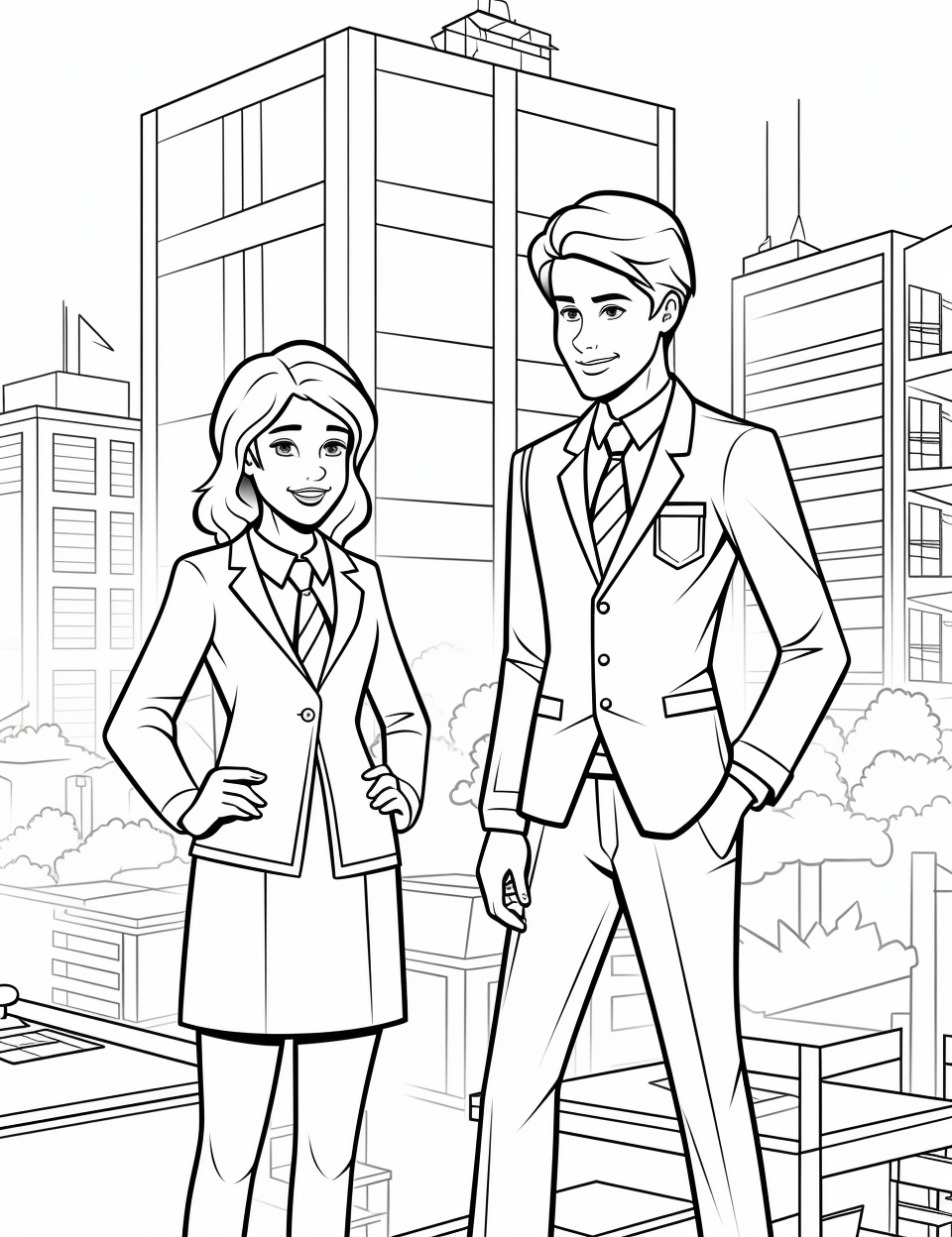 Color Craftables | Coloring Pages | People - Adults - Working in an Office