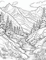 Color Craftables | Coloring Pages | Nature - Mountains - Rolling Hills